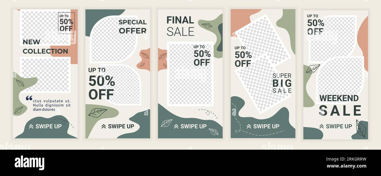 Trendy abstract universal template for promotion sale with pastel ...