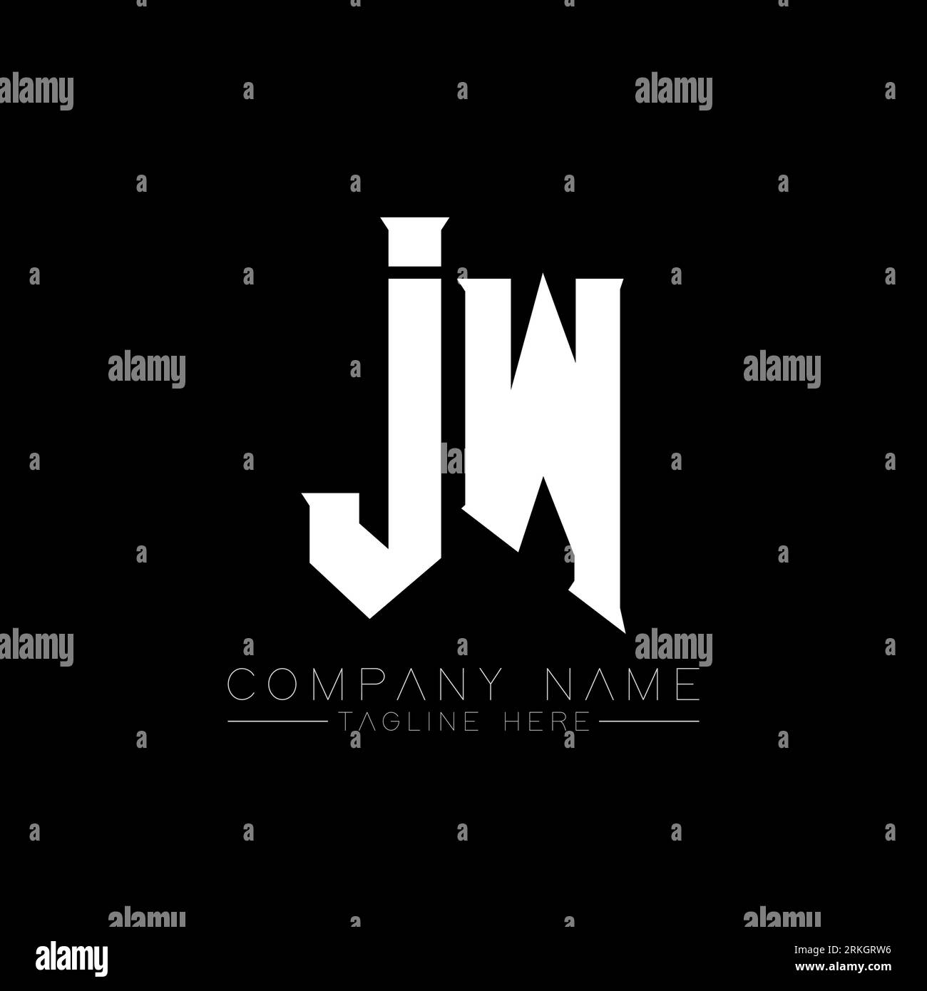 JW Letter Logo Design. Initial letters JW gaming's logo icon for ...