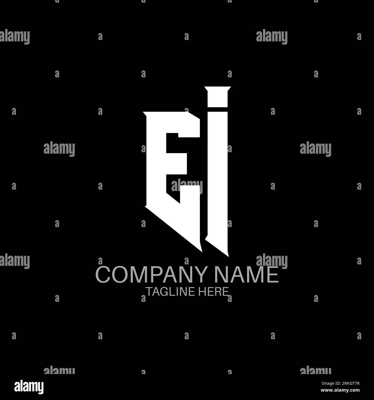 EI Letter Logo Design. Initial letters EI gaming's logo icon for ...