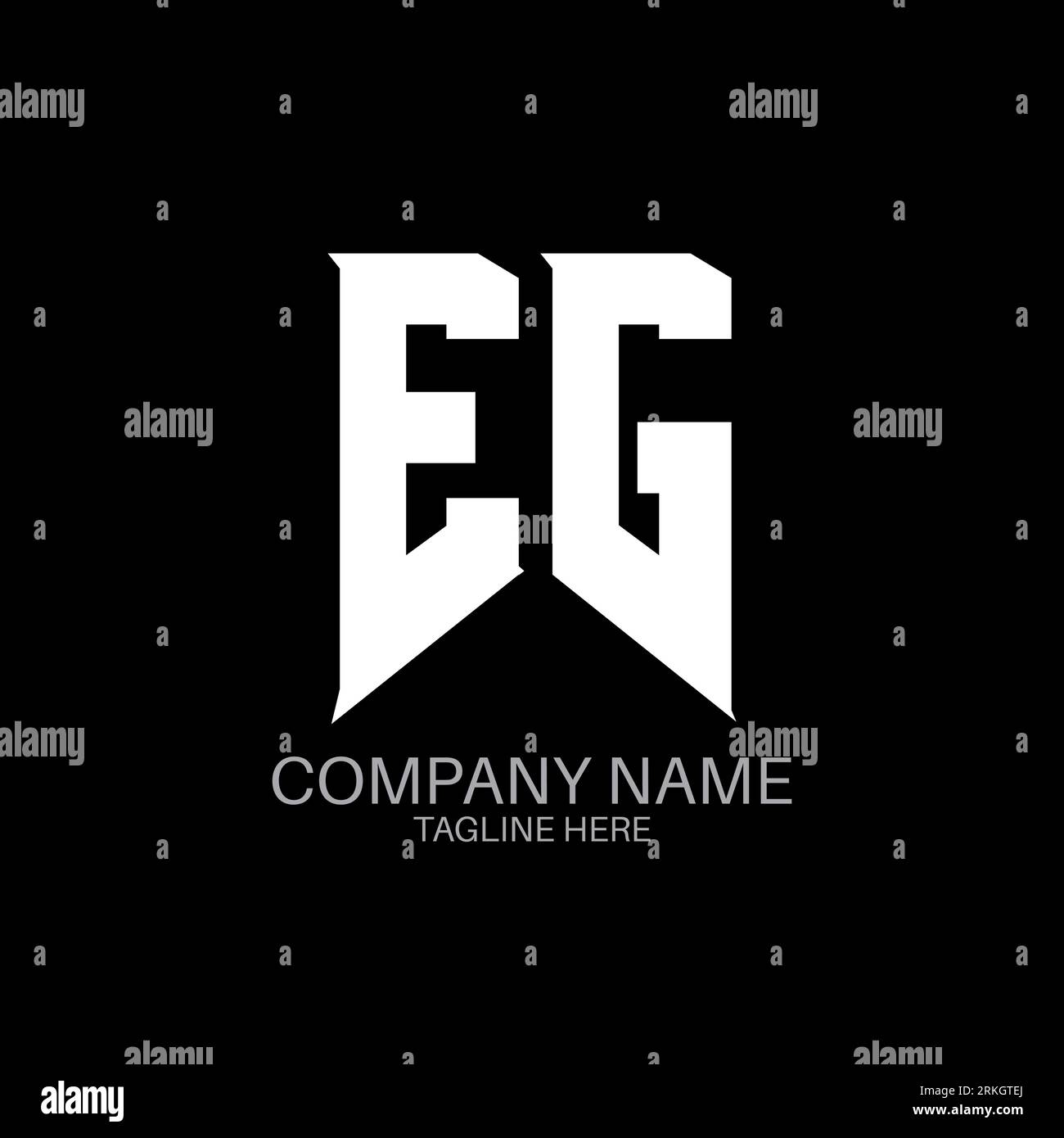 EG Letter Logo Design. Initial letters EG gaming's logo icon for ...