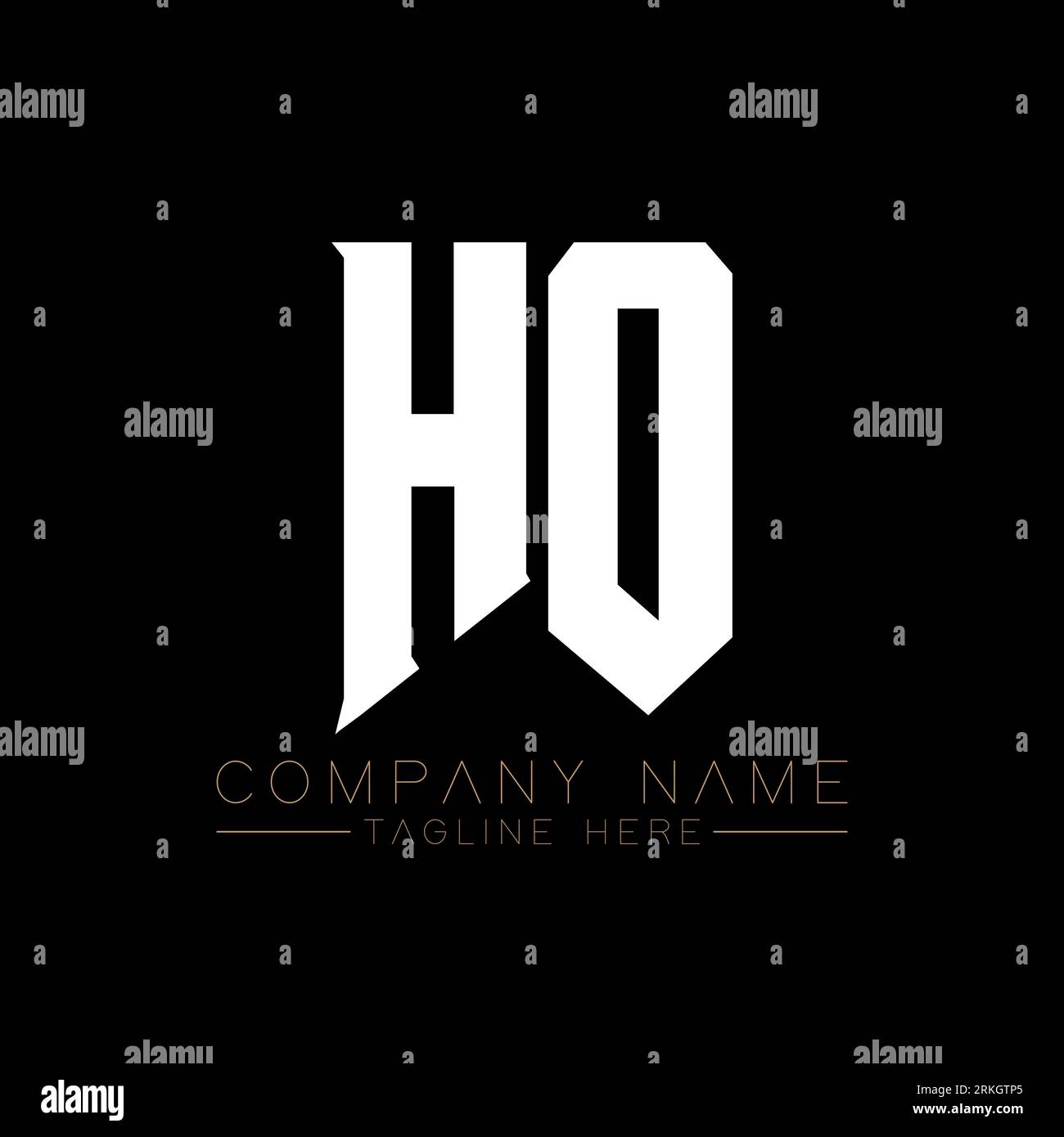 HO Letter Logo Design. Initial letters HO gaming's logo icon for ...