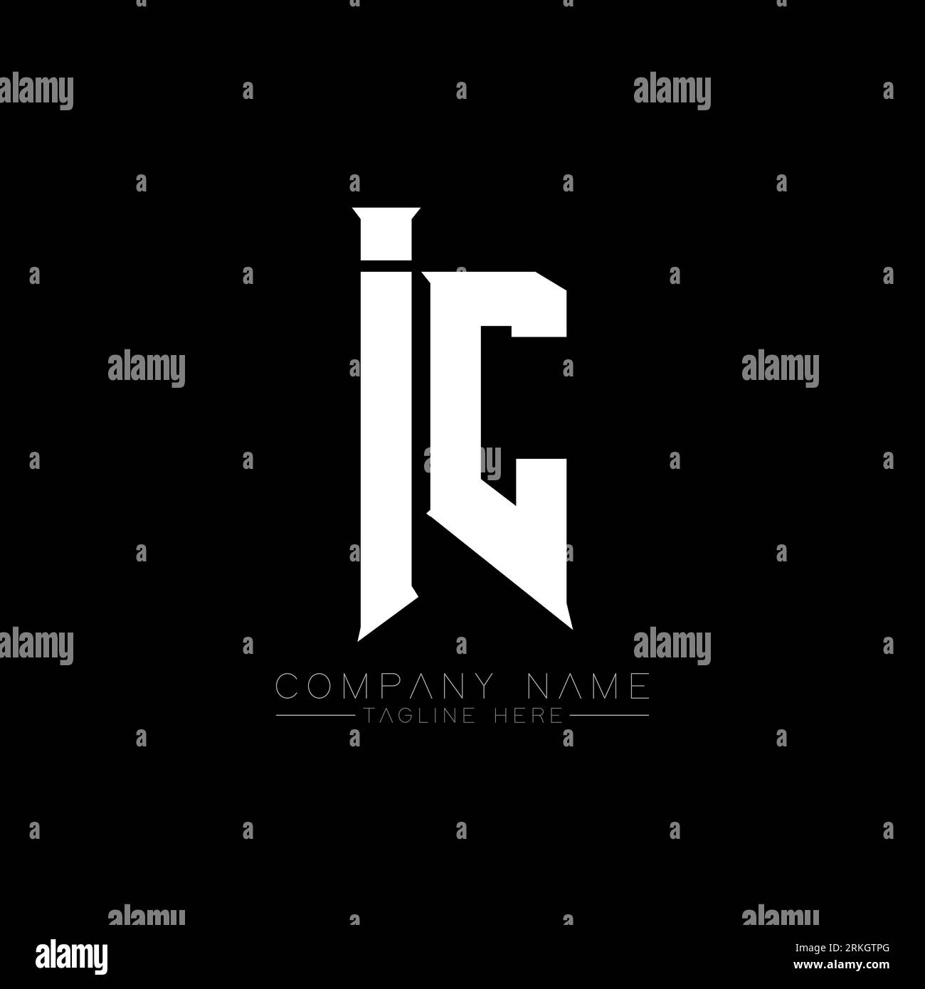 IC Letter Logo Design. Initial letters IC gaming's logo icon for ...