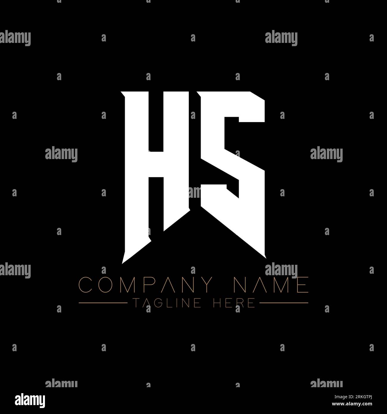 HS Letter Logo Design. Initial letters HS gaming's logo icon for ...
