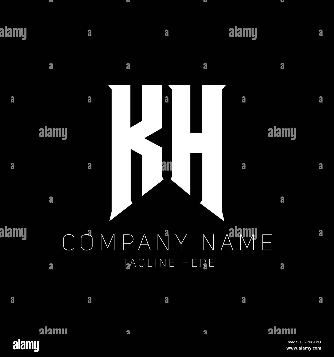 KH Letter Logo Design. Initial letters KH gaming's logo icon for technology companies. Tech ...