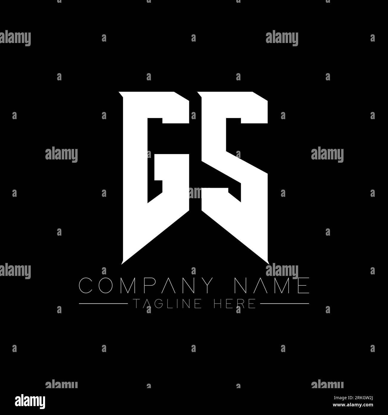 GS Letter Logo Design. Initial letters GS gaming's logo icon for ...