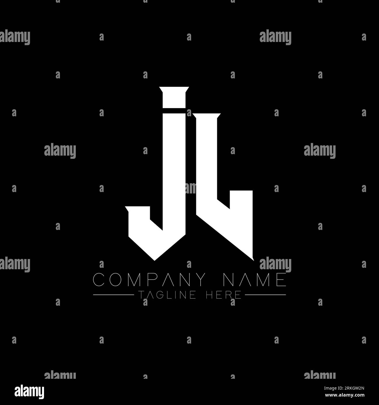 JL Letter Logo Design. Initial letters JL gaming's logo icon for ...