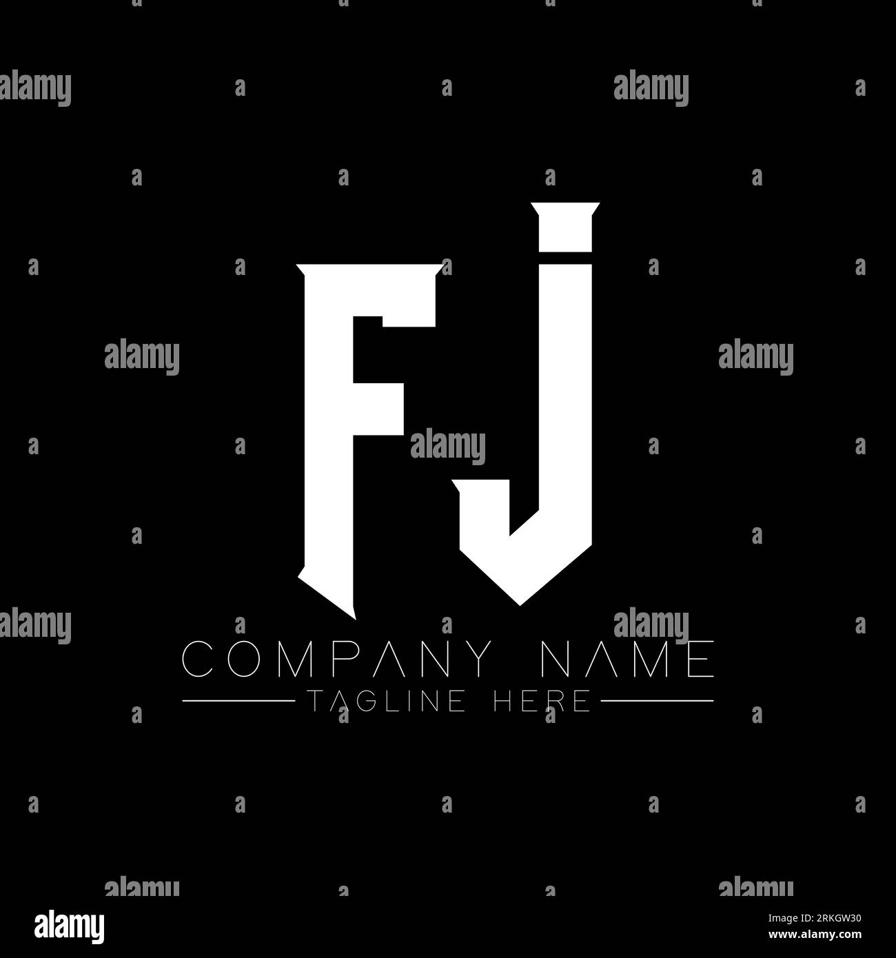 FJ Letter Logo Design. Initial letters FJ gaming's logo icon for technology companies. Tech ...