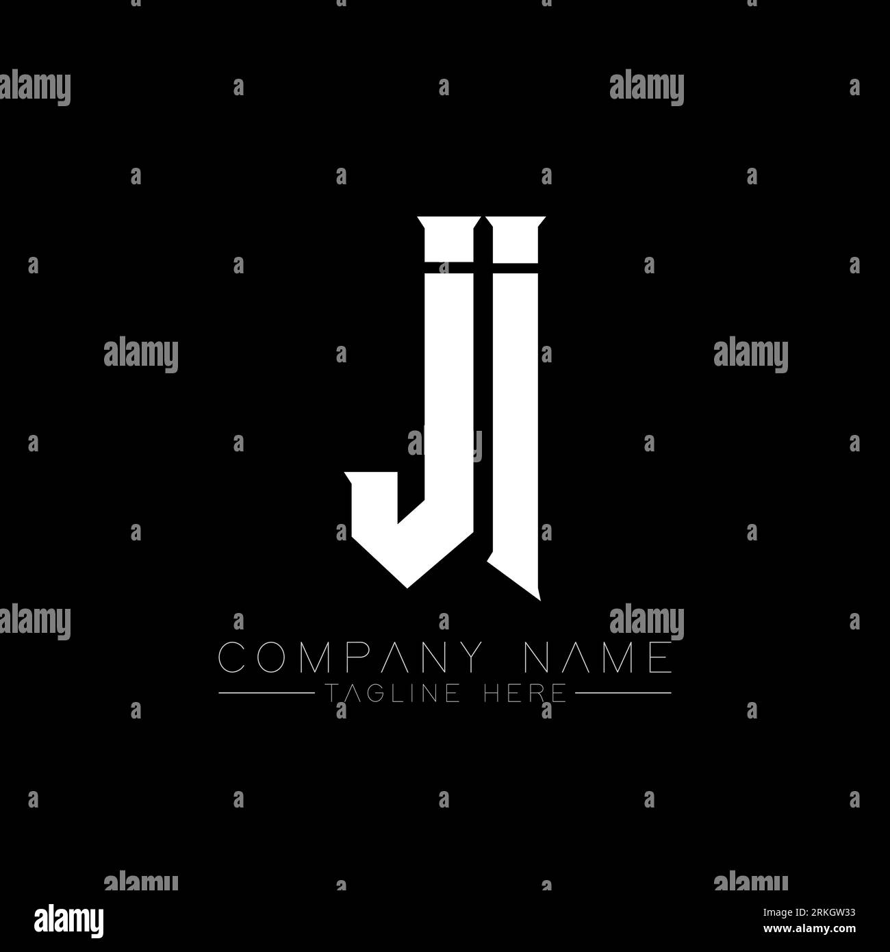 JI Letter Logo Design. Initial letters JI gaming's logo icon for ...