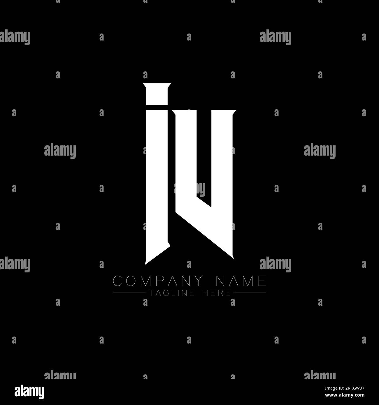 IV Letter Logo Design. Initial letters IV gaming's logo icon for ...