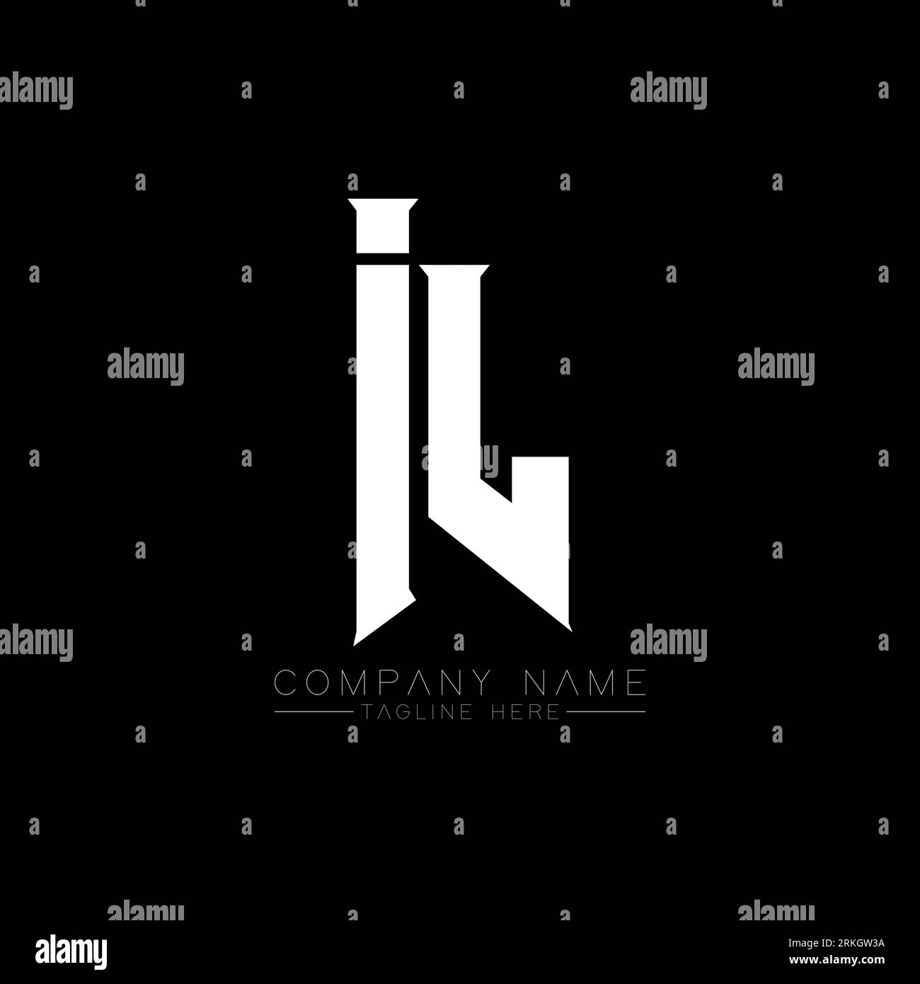 IL Letter Logo Design. Initial letters IL gaming's logo icon for ...