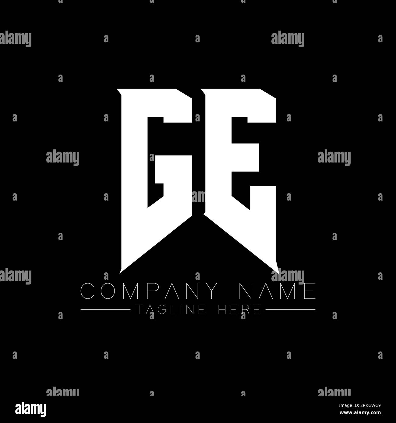 GE Letter Logo Design. Initial letters GE gaming's logo icon for ...