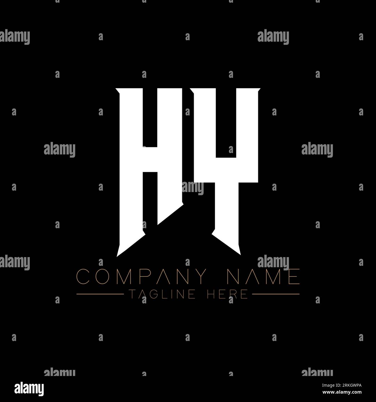 HY Letter Logo Design. Initial letters HY gaming's logo icon for ...