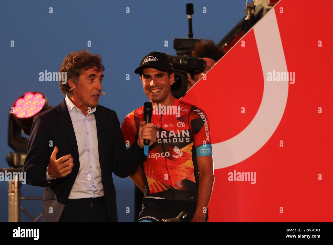 Mikel Landa Basque Bahrain Victorious team Stock Photo - Alamy
