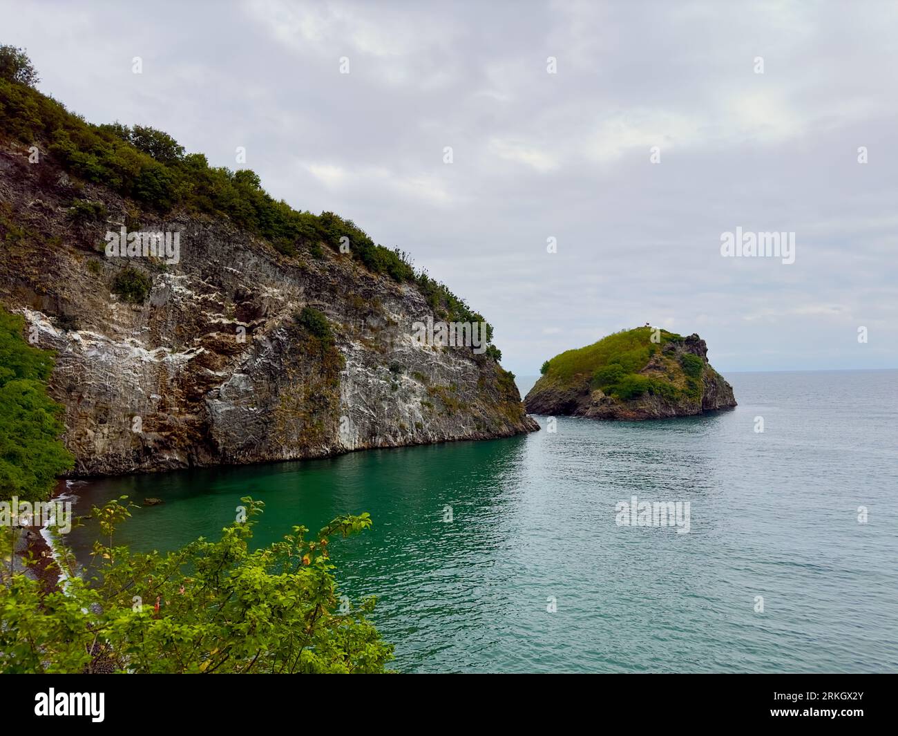 Aerial view of the stunning Hoynat Island and Bird Sanctuary in Ordu ...