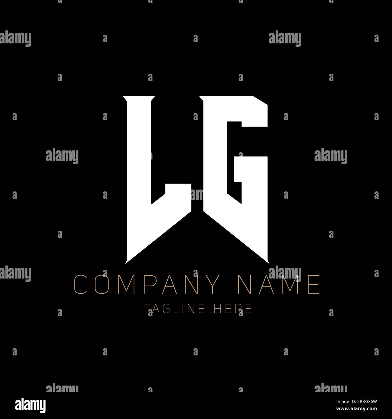 LG Letter Logo Design. Initial letters LG gaming's logo icon for ...