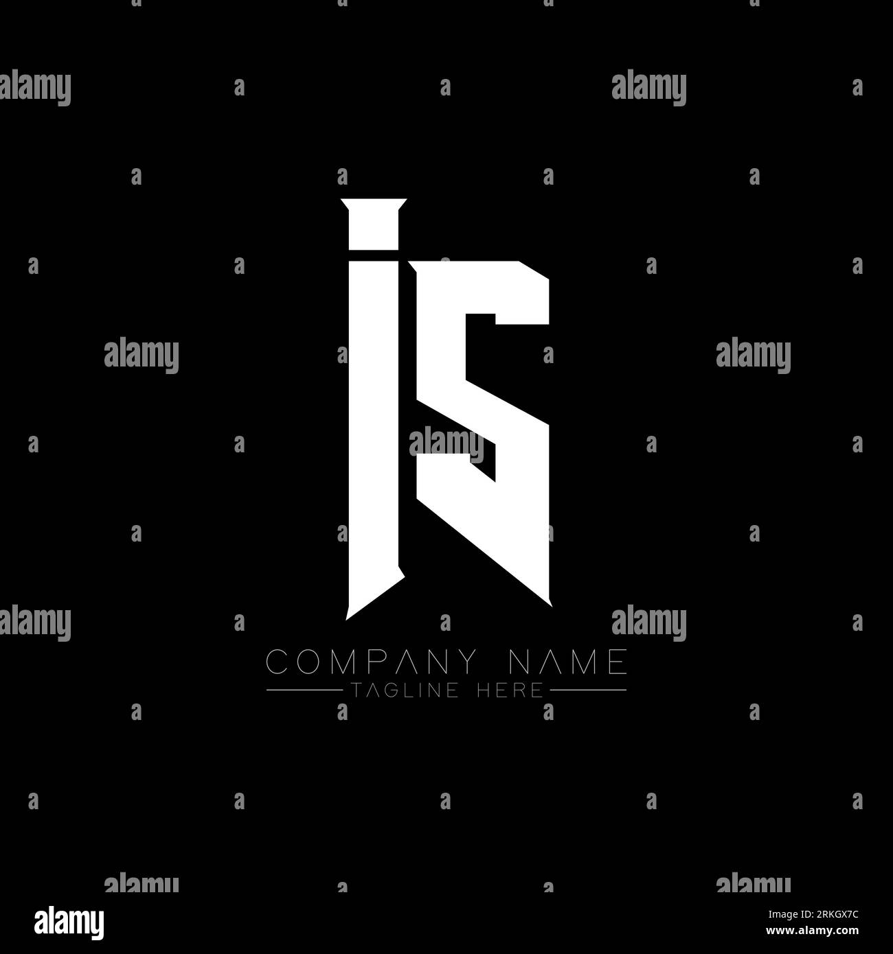 IS Letter Logo Design. Initial letters IS gaming's logo icon for ...