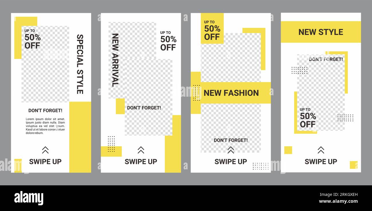 Banners bundle kit set of social media story for inline shopping ...