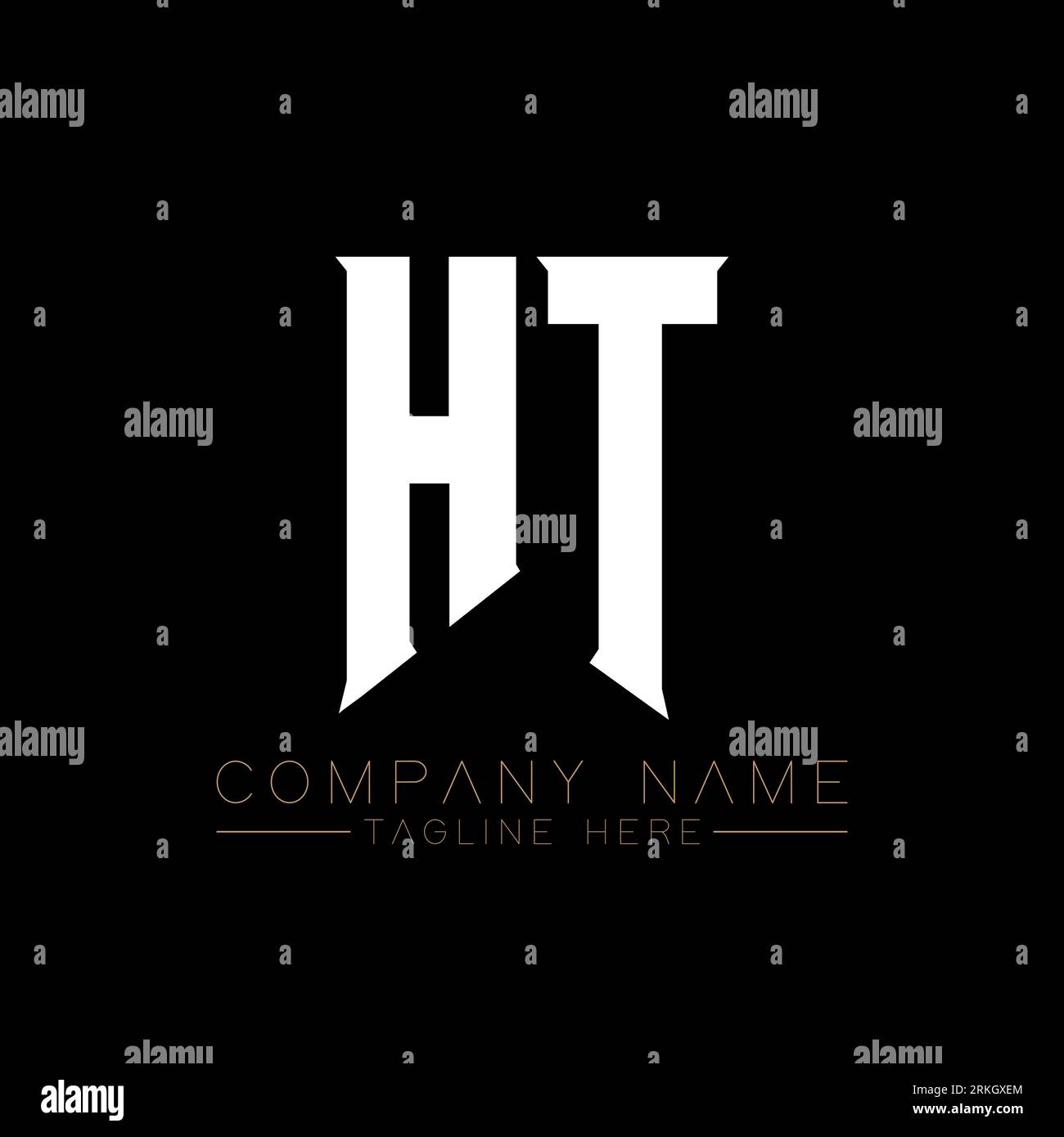 HT Letter Logo Design. Initial letters HT gaming's logo icon for ...