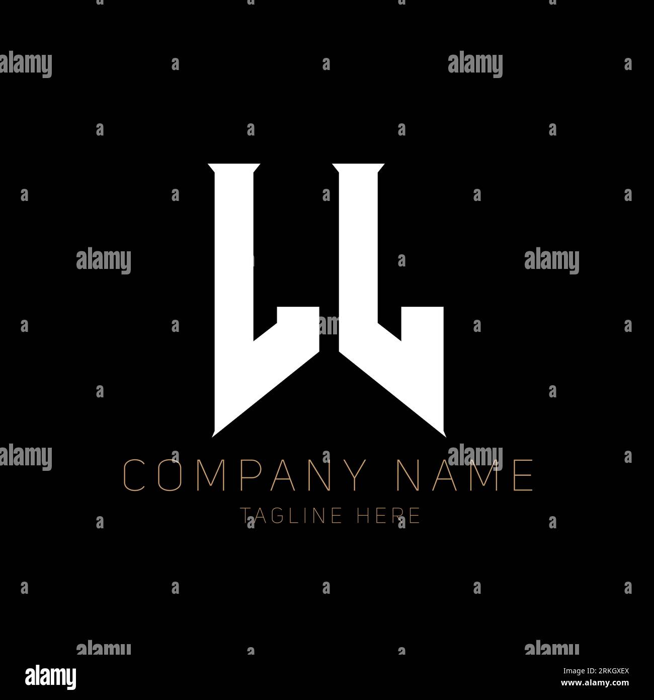 Ll minimal logo design Stock Vector Images - Alamy