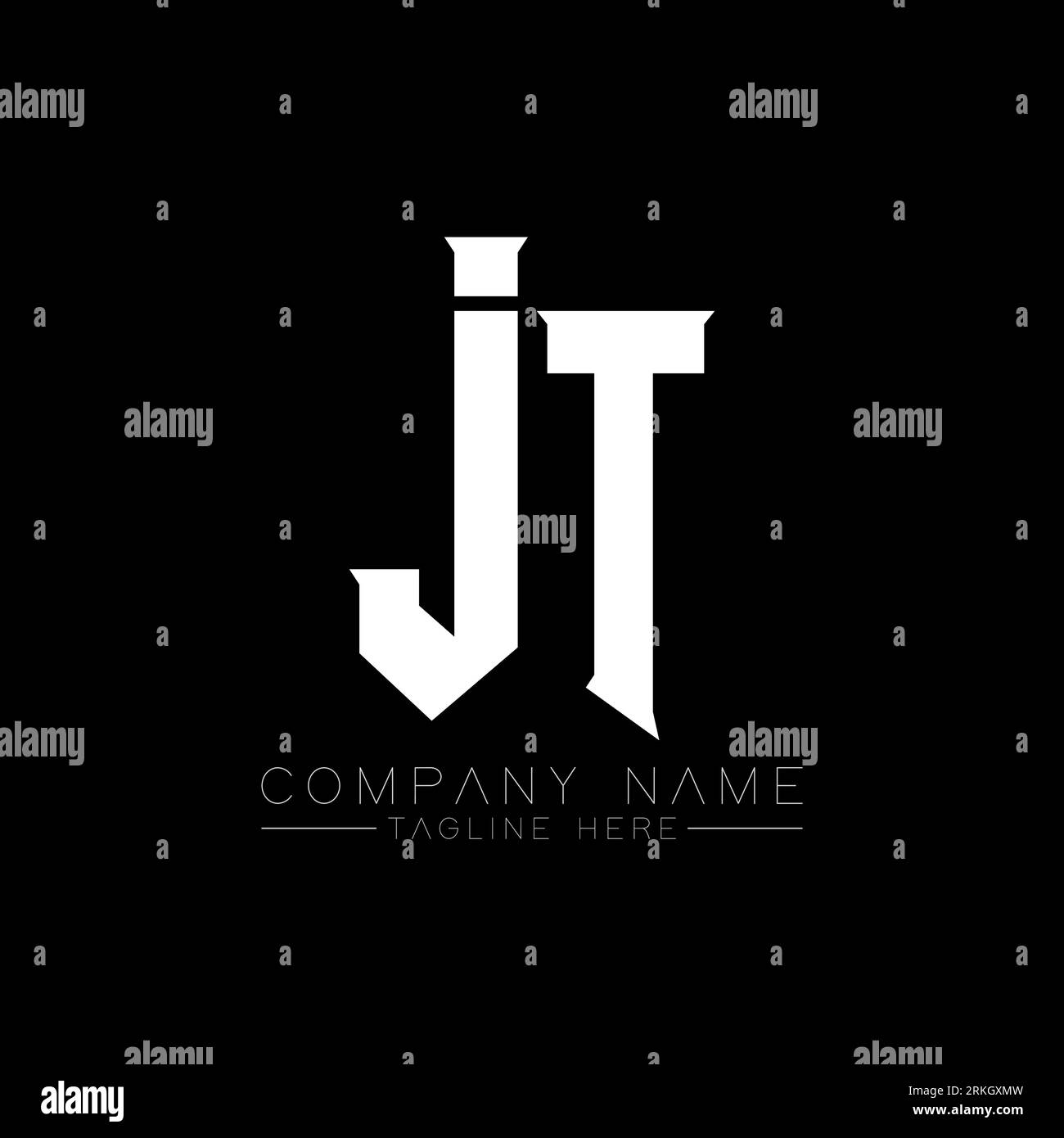 JT Letter Logo Design. Initial letters JT gaming's logo icon for technology companies. Tech ...