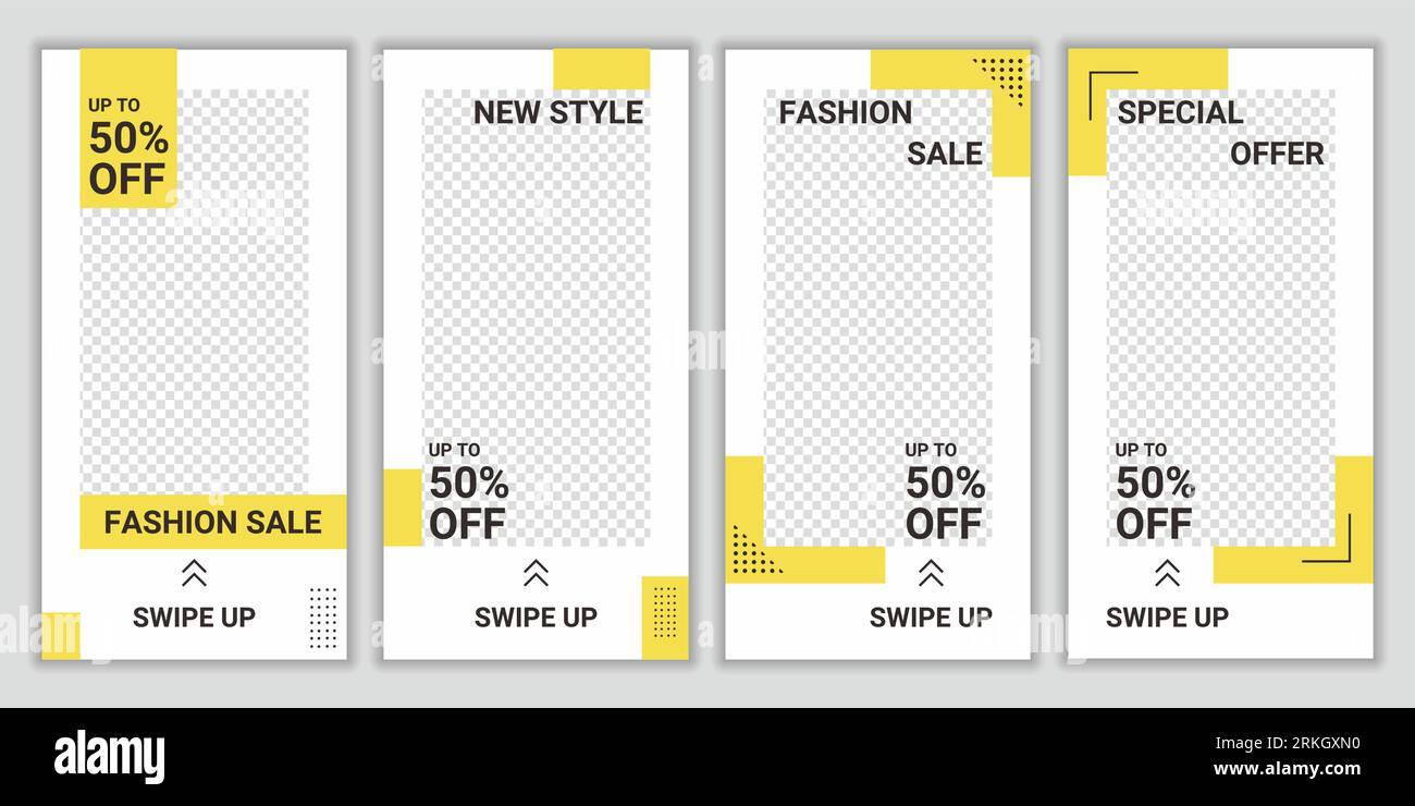 Set of trendy editable modern social media banner template. Creative ...