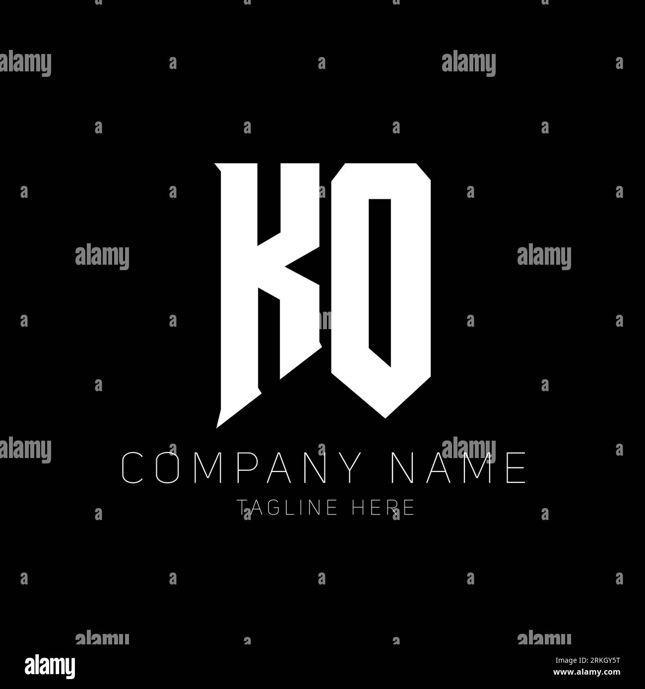 Ko Letter Logo Design Initial Letters Ko Gamings Logo Icon For Technology Companies Tech