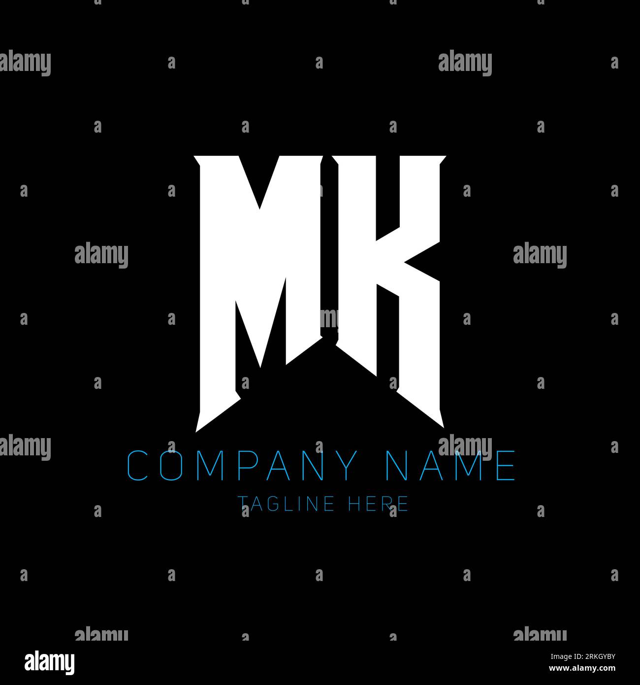 MK Letter Logo Design. Initial letters MK gaming's logo icon for ...