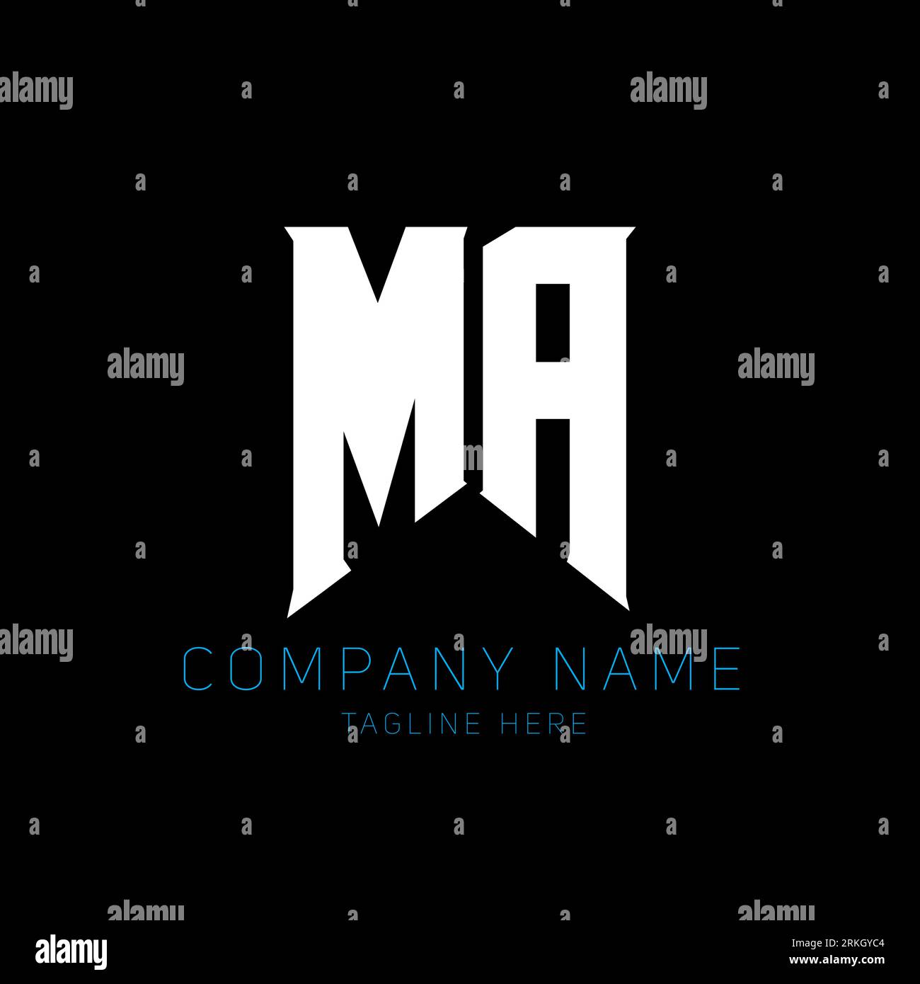 MA Letter Logo Design. Initial letters MA gaming's logo icon for ...
