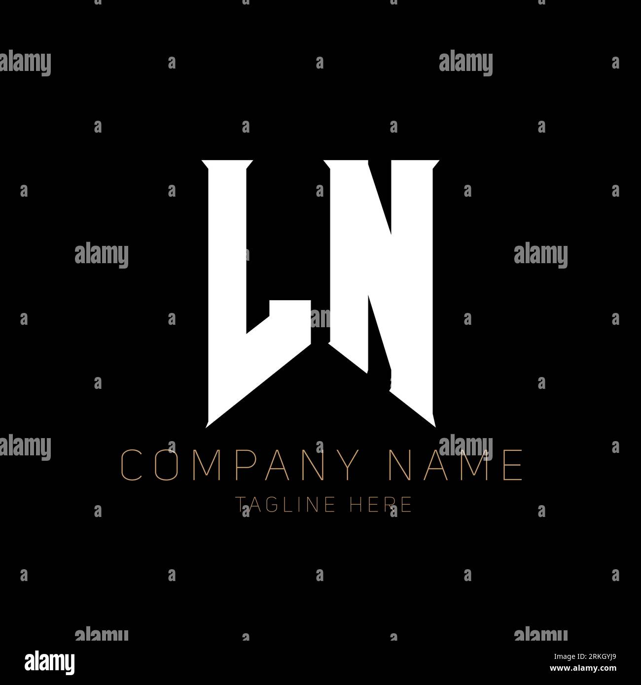 LN Letter Logo Design. Initial letters LN gaming's logo icon for ...