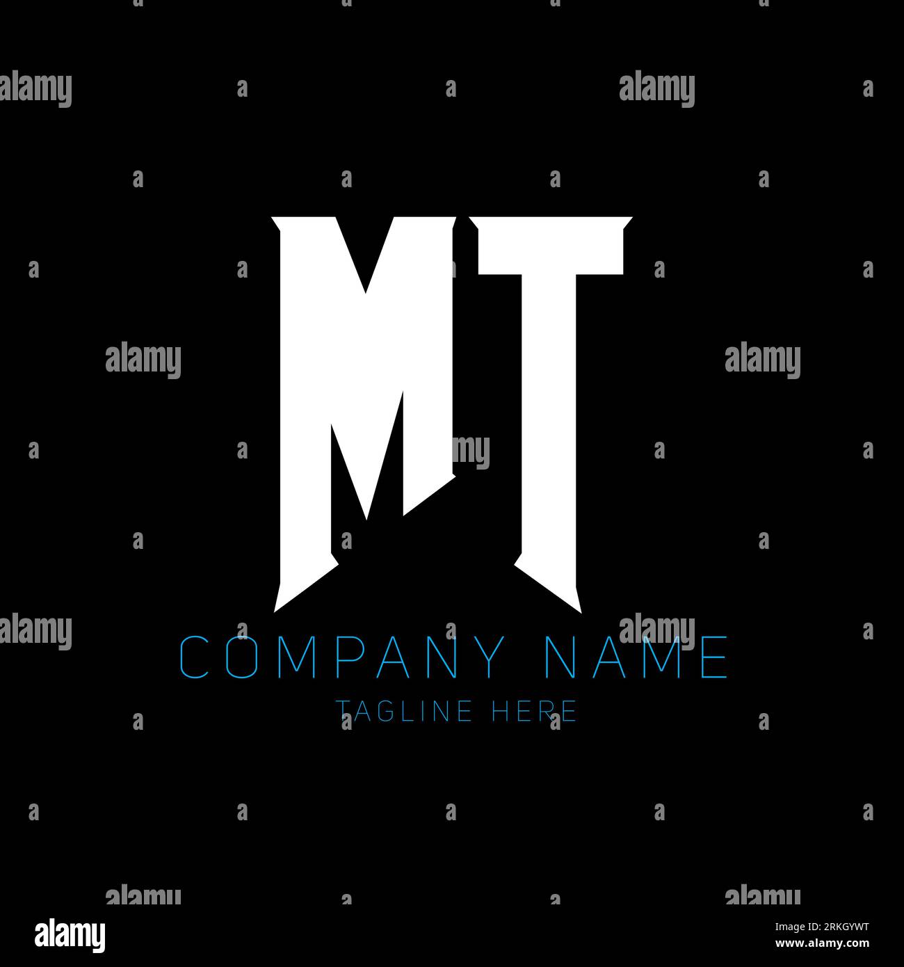 MT Letter Logo Design. Initial letters MT gaming's logo icon for ...