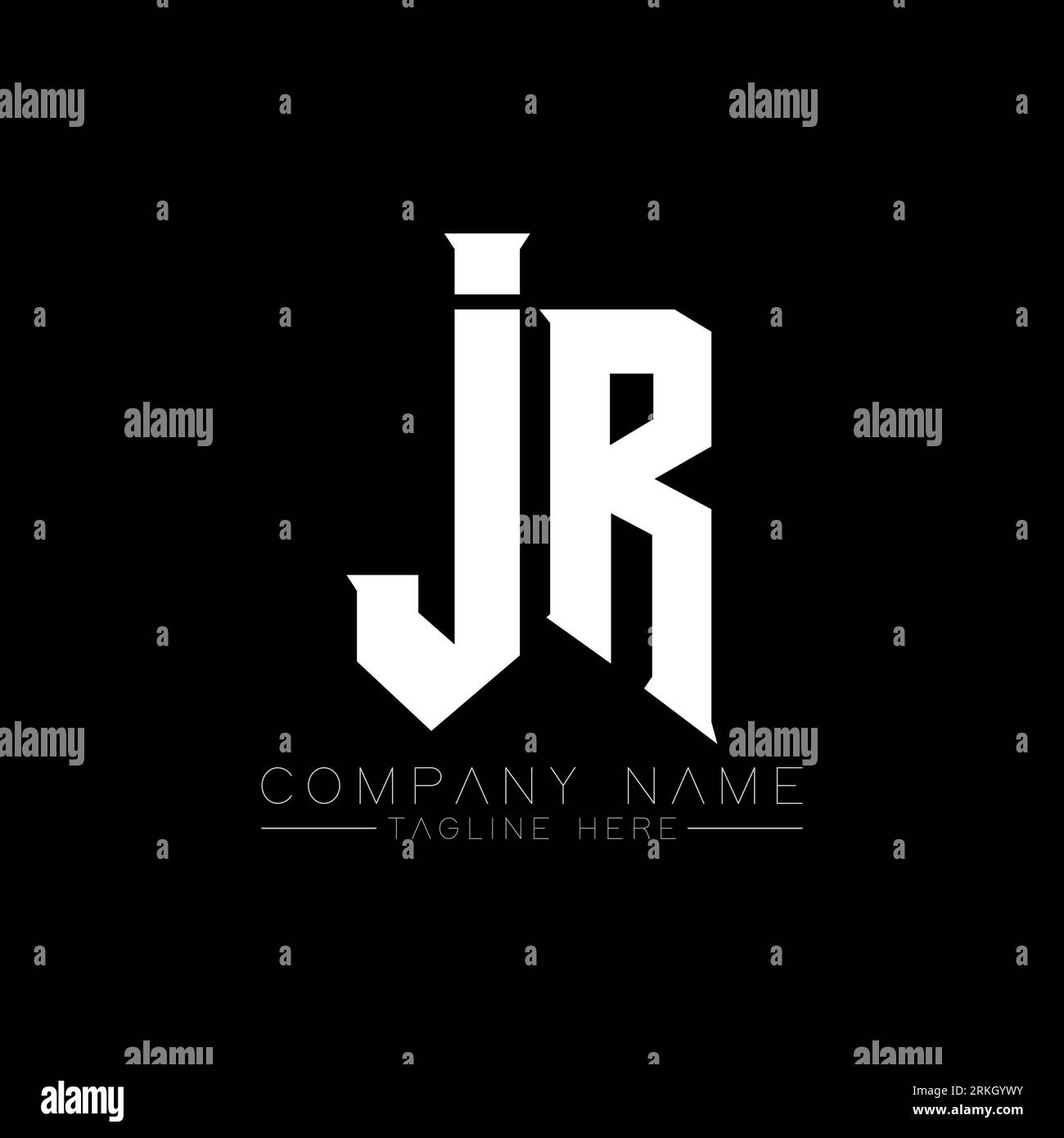 JR Letter Logo Design. Initial letters JR gaming's logo icon for ...