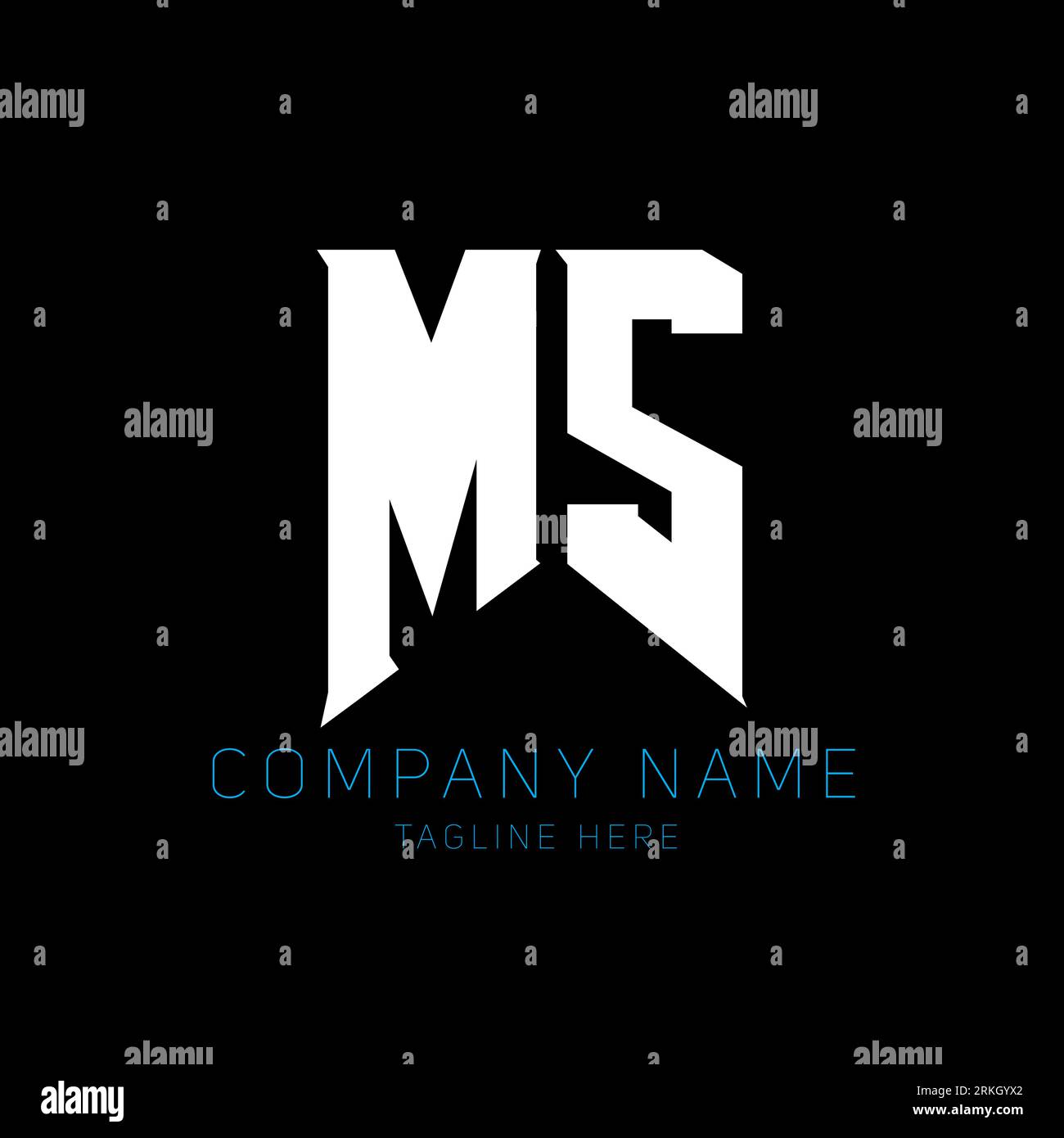 MS Letter Logo Design. Initial letters MS gaming's logo icon for ...