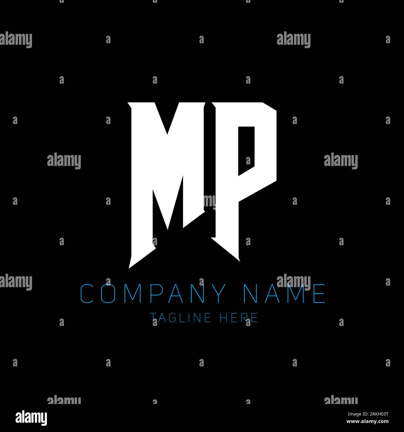 MP Letter Logo Design. Initial letters MP gaming's logo icon for ...