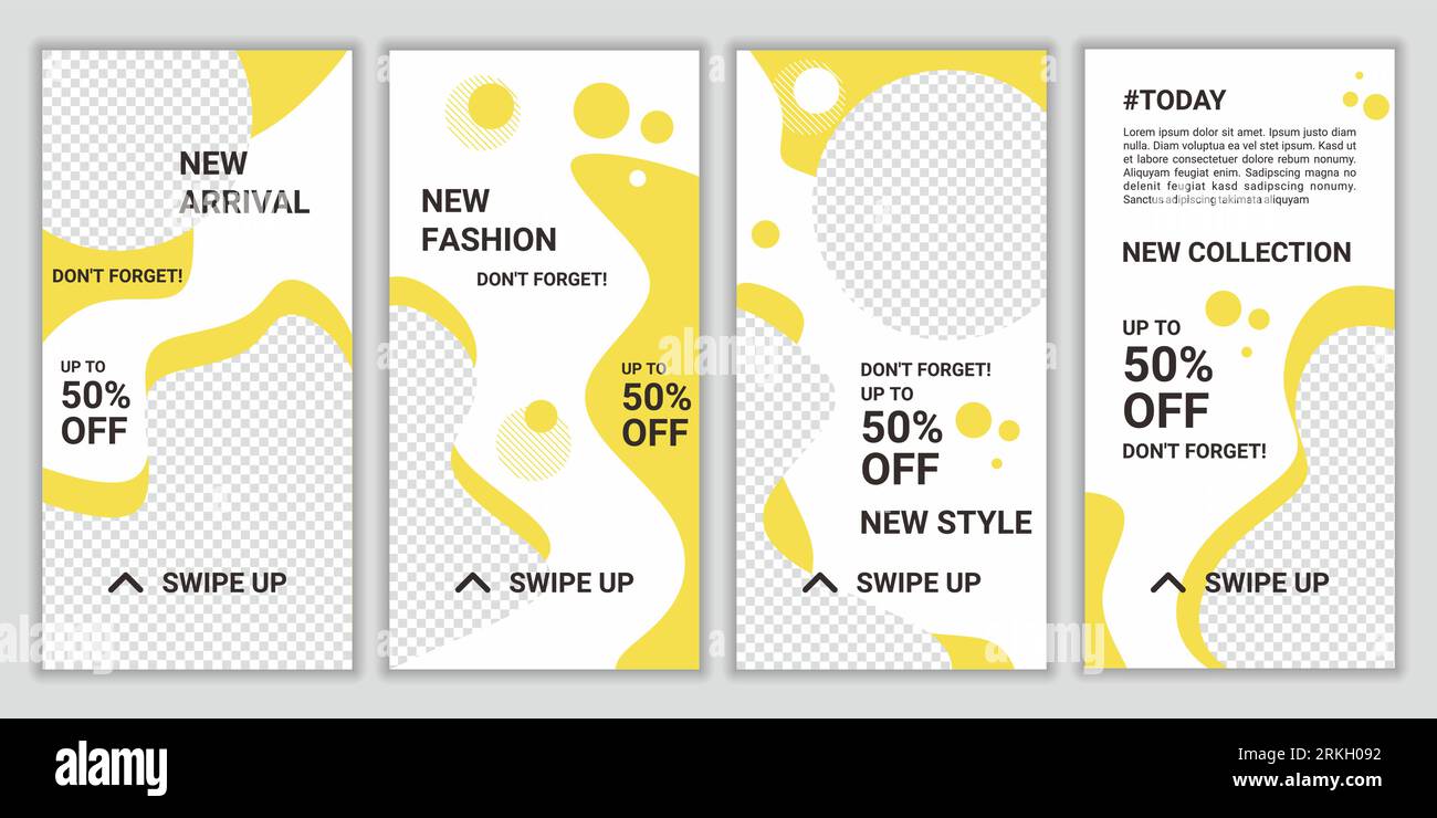 Set of social media templates design backgrounds for ig stories fashion ...