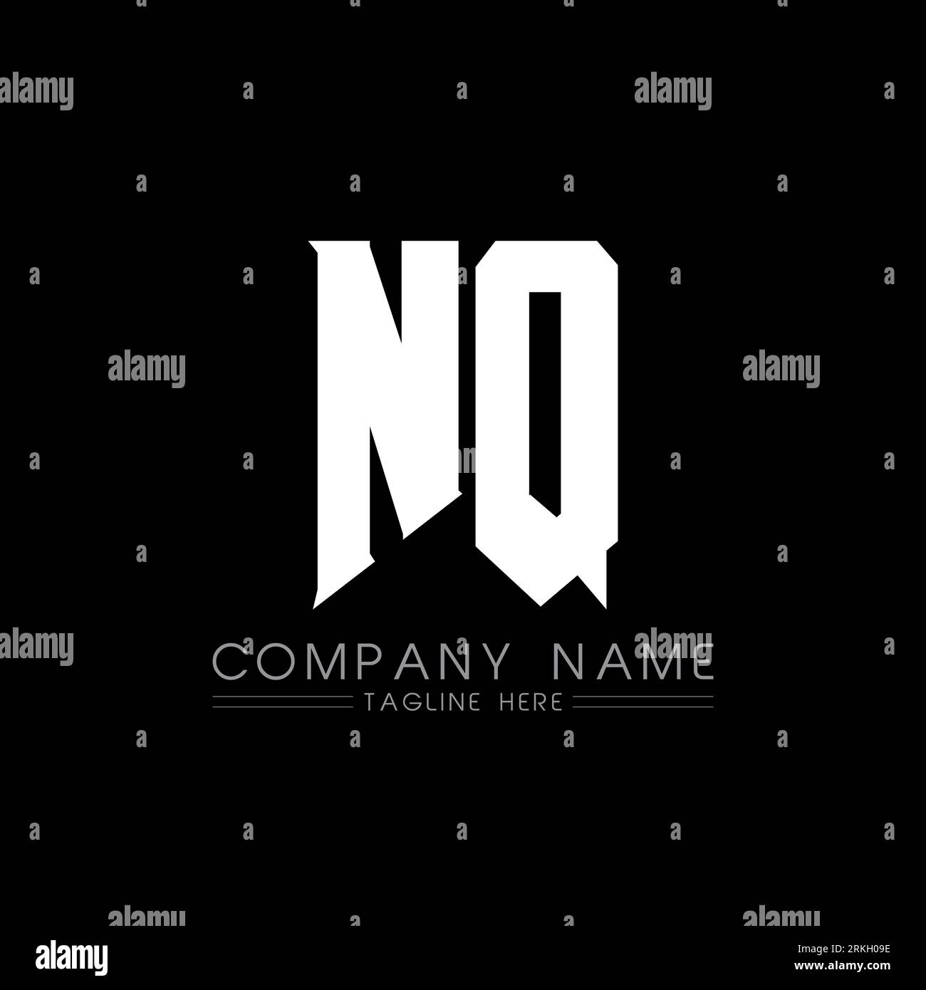 NQ Letter Logo Design. Initial letters NQ gaming's logo icon for ...