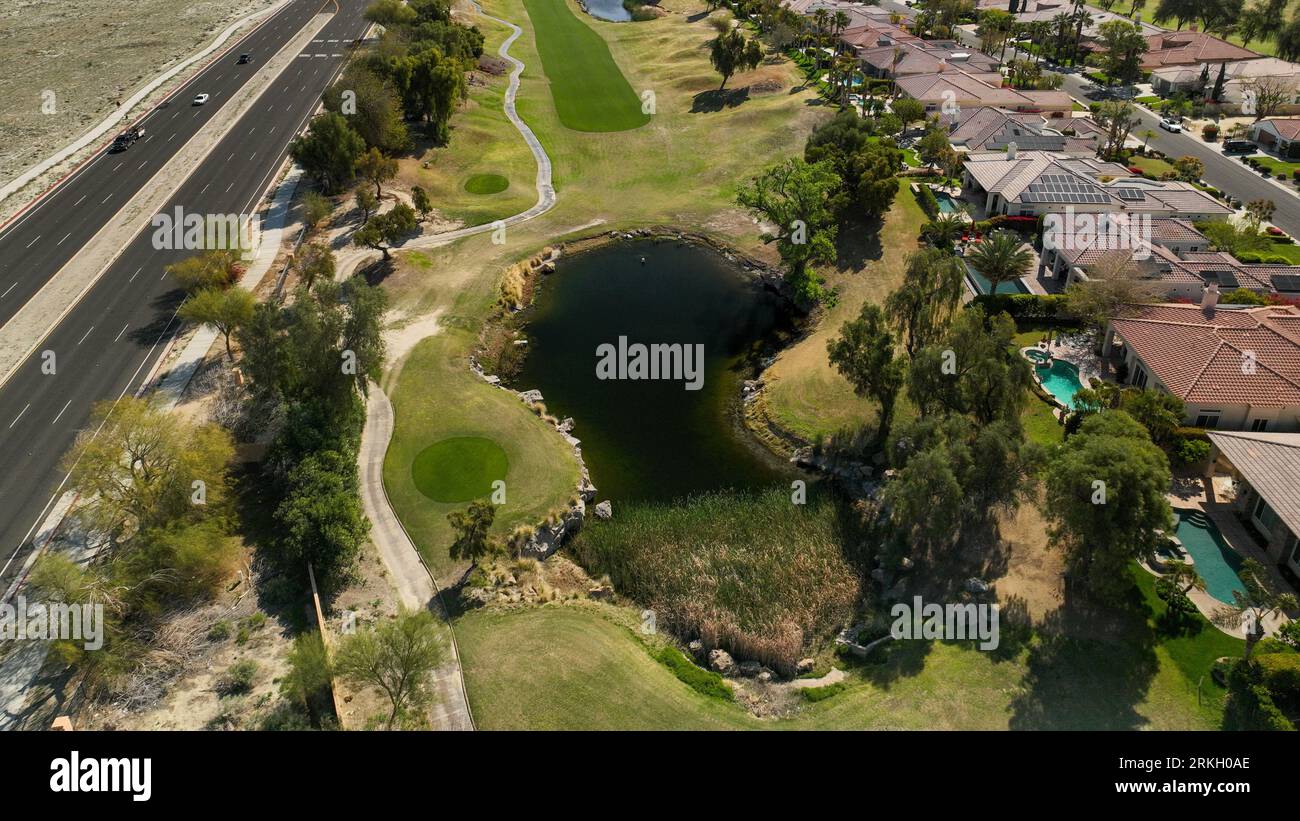 An aerial view of the Stonewall Golfers Golf Course in California Stock ...