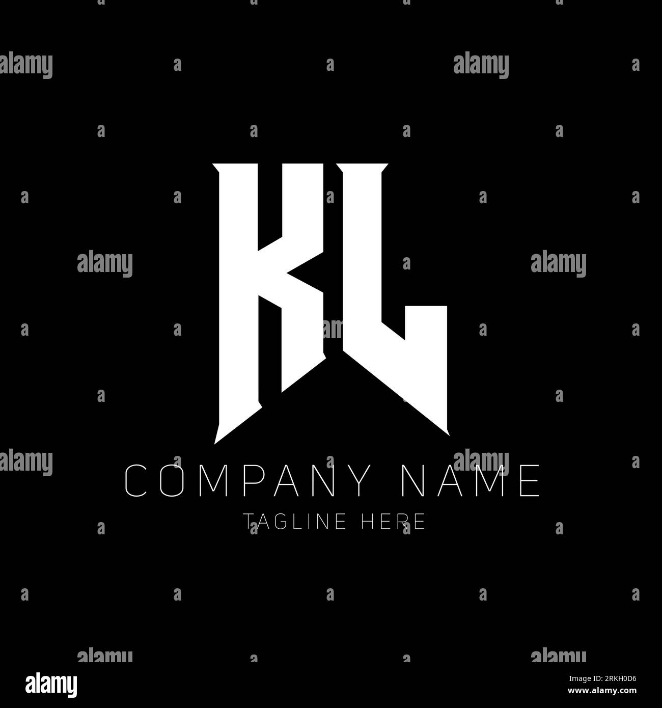 KL Letter Logo Design. Initial letters KL gaming's logo icon for ...