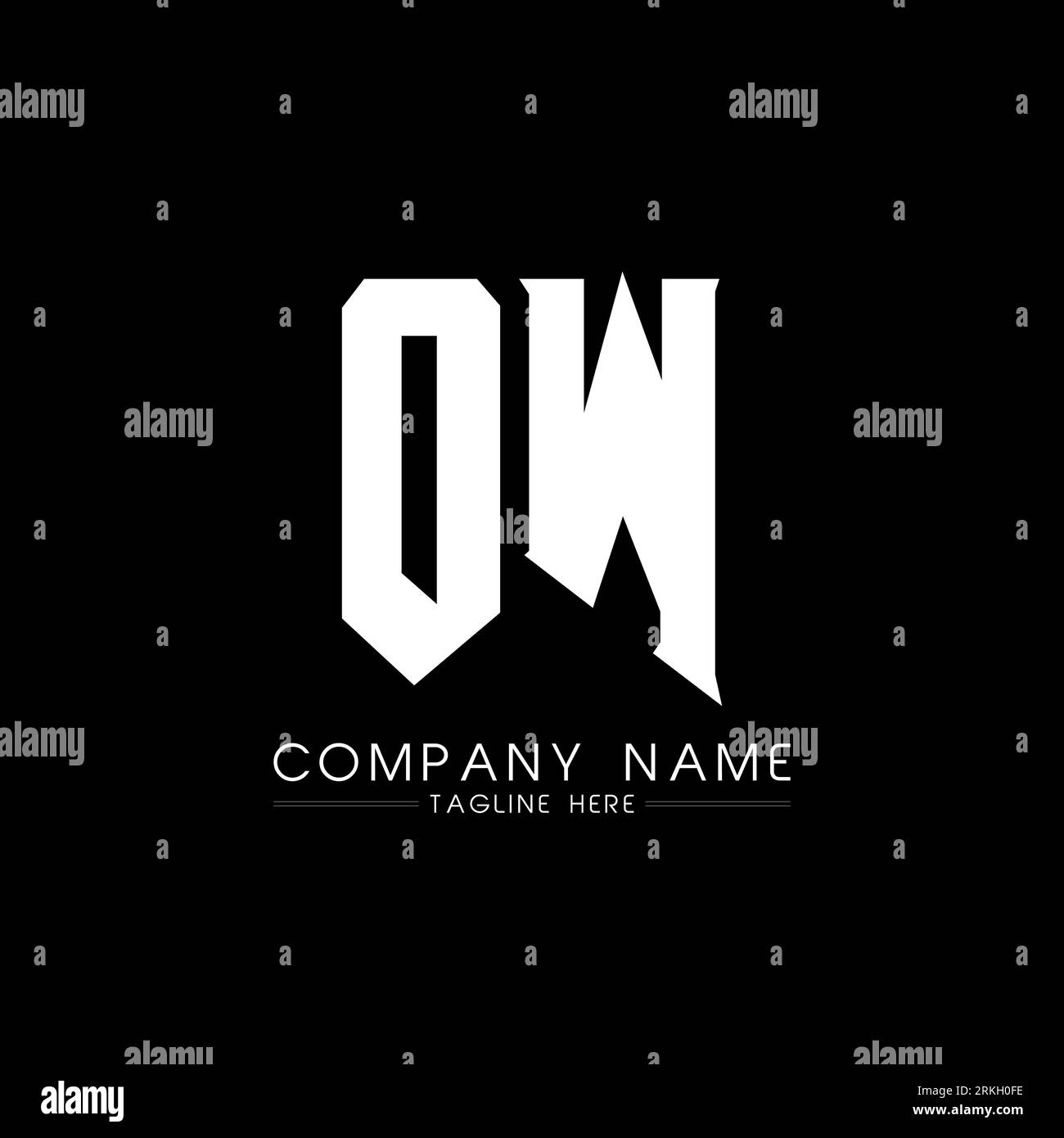 OW Letter Logo Design. Initial letters OW gaming's logo icon for ...