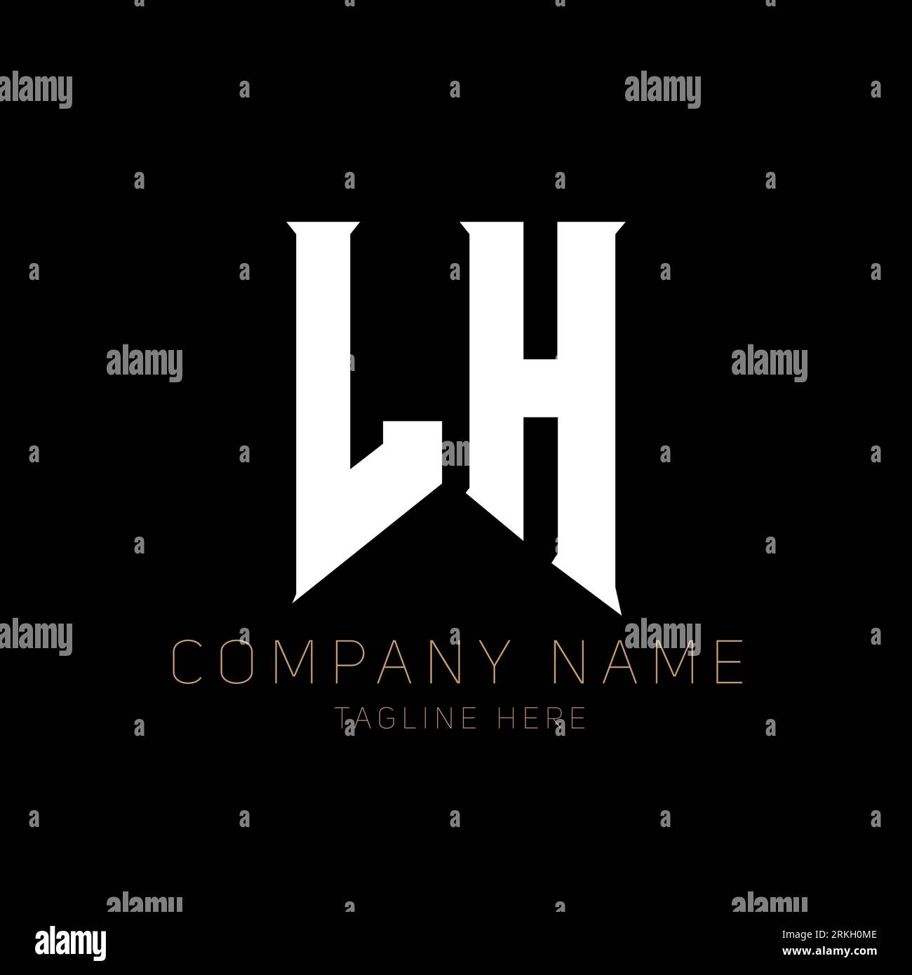 LH Letter Logo Design. Initial letters LH gaming's logo icon for ...
