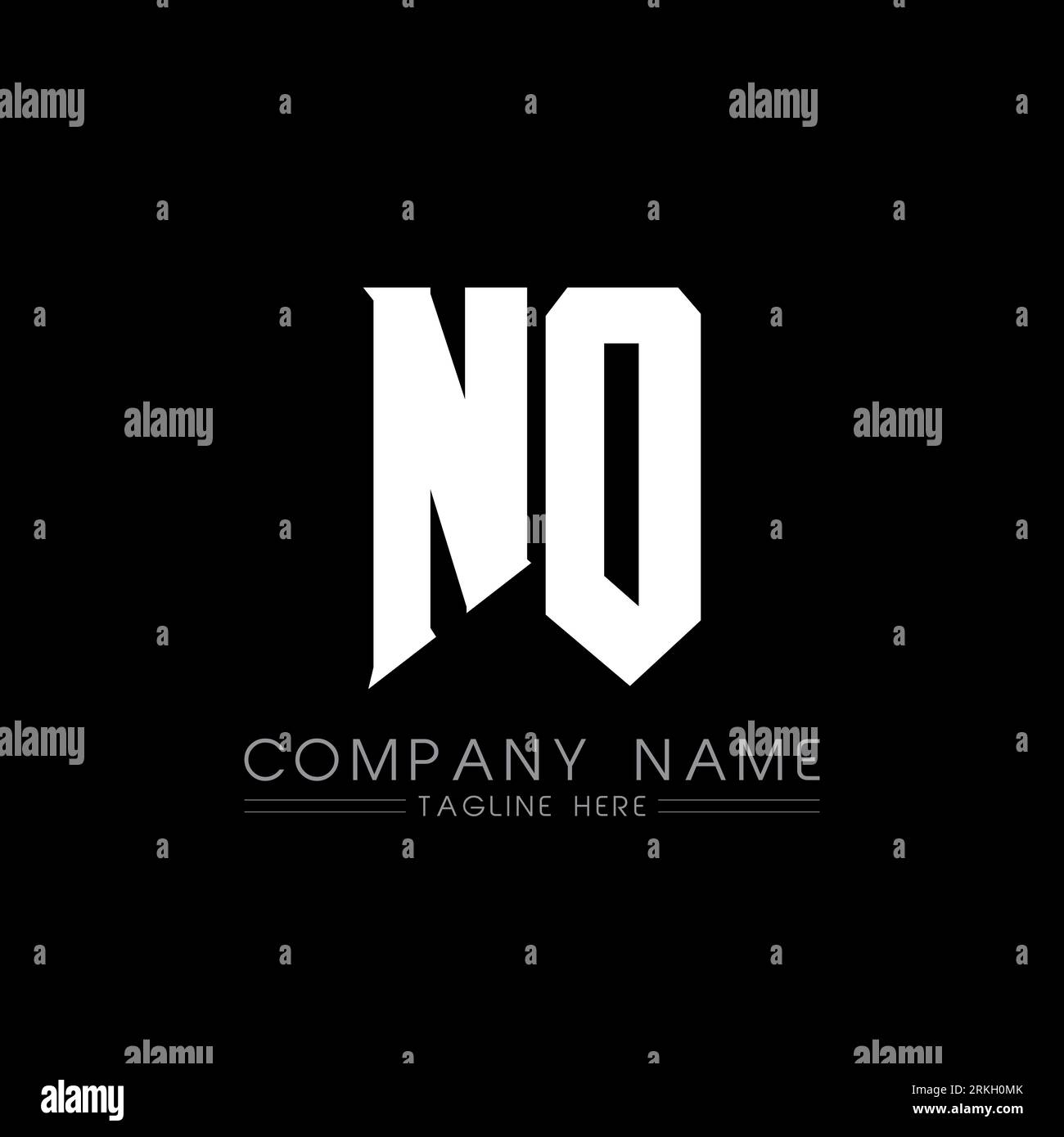 NO Letter Logo Design. Initial letters NO gaming's logo icon for ...
