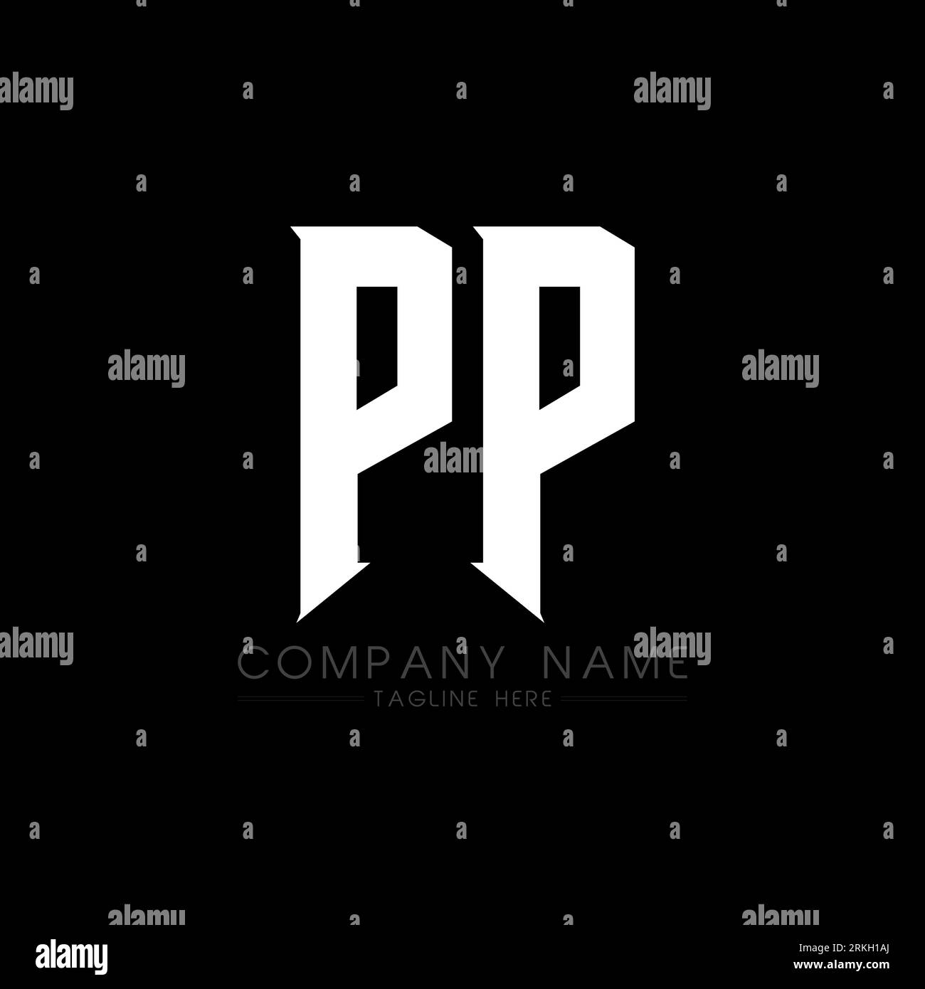 PP Letter Logo Design. Initial letters PP gaming's logo icon for ...