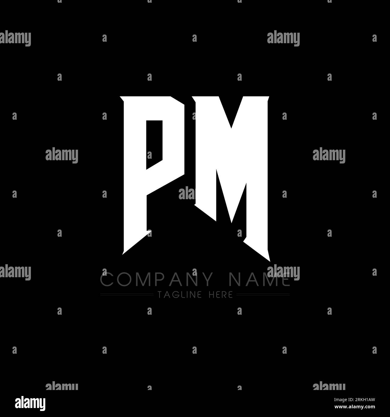 PM Letter Logo Design. Initial letters PM gaming's logo icon for ...