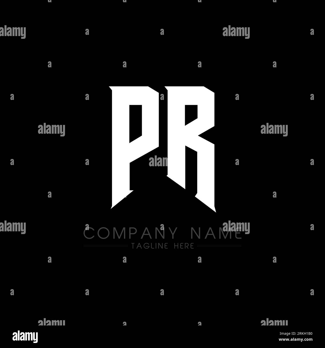 Pr minimal logo design hi-res stock photography and images - Alamy