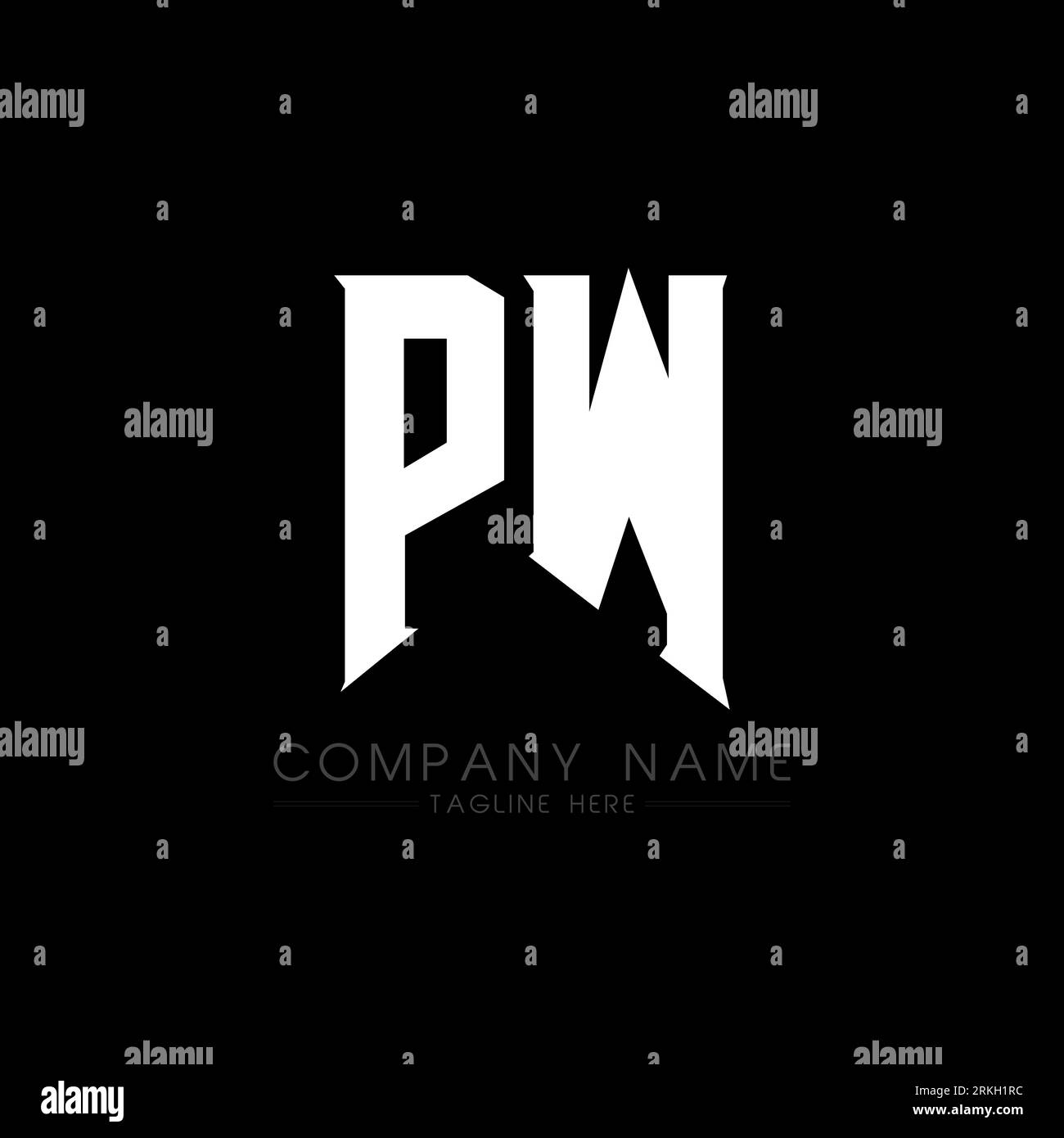 PW Letter Logo Design. Initial letters PW gaming's logo icon for ...