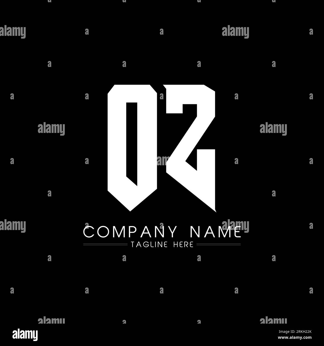 OZ Letter Logo Design. Initial letters OZ gaming's logo icon for ...