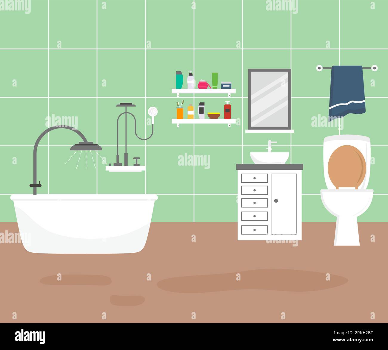 Shower in house Stock Vector Images - Alamy