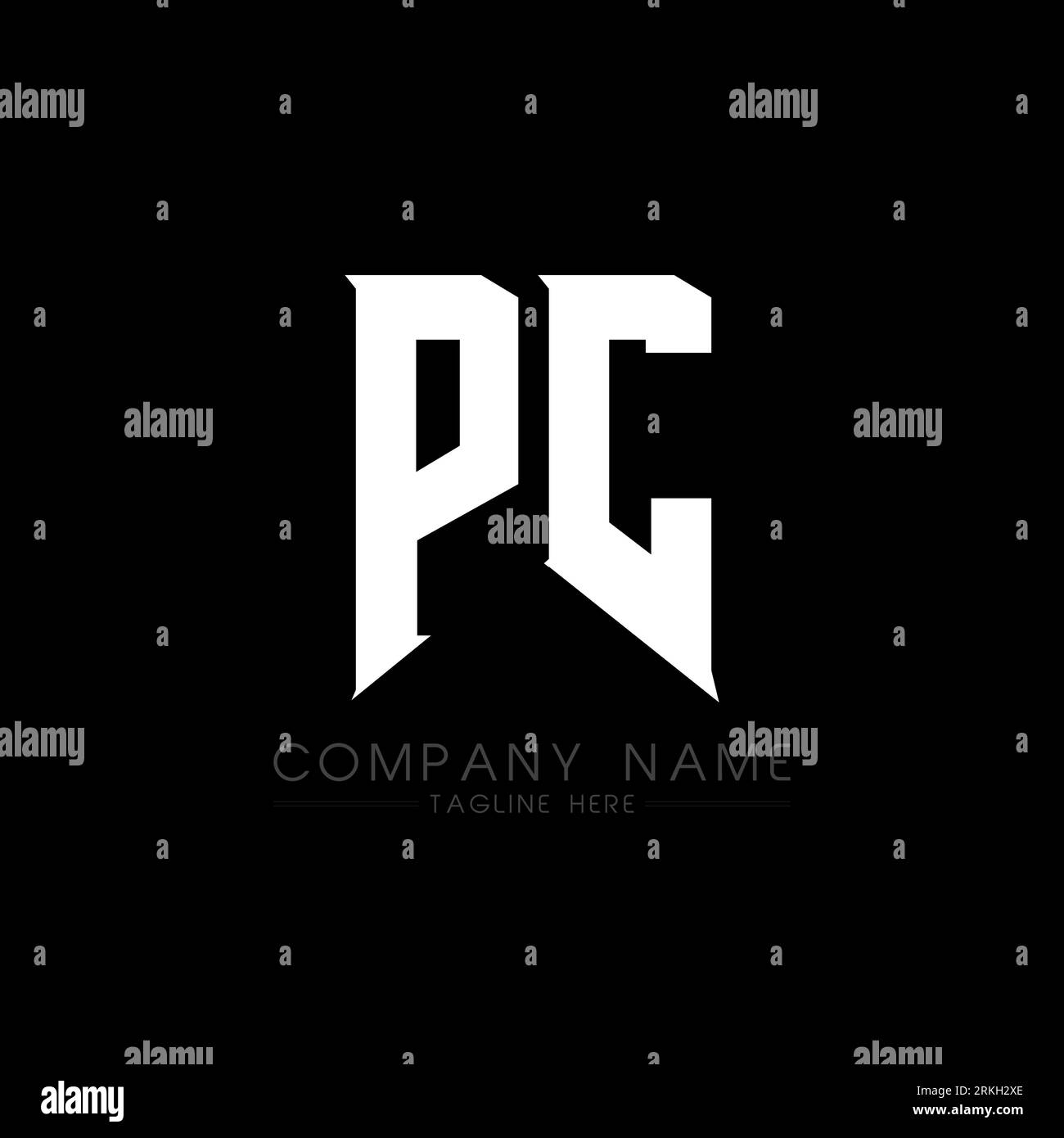 Pc minimal logo design hi-res stock photography and images - Alamy