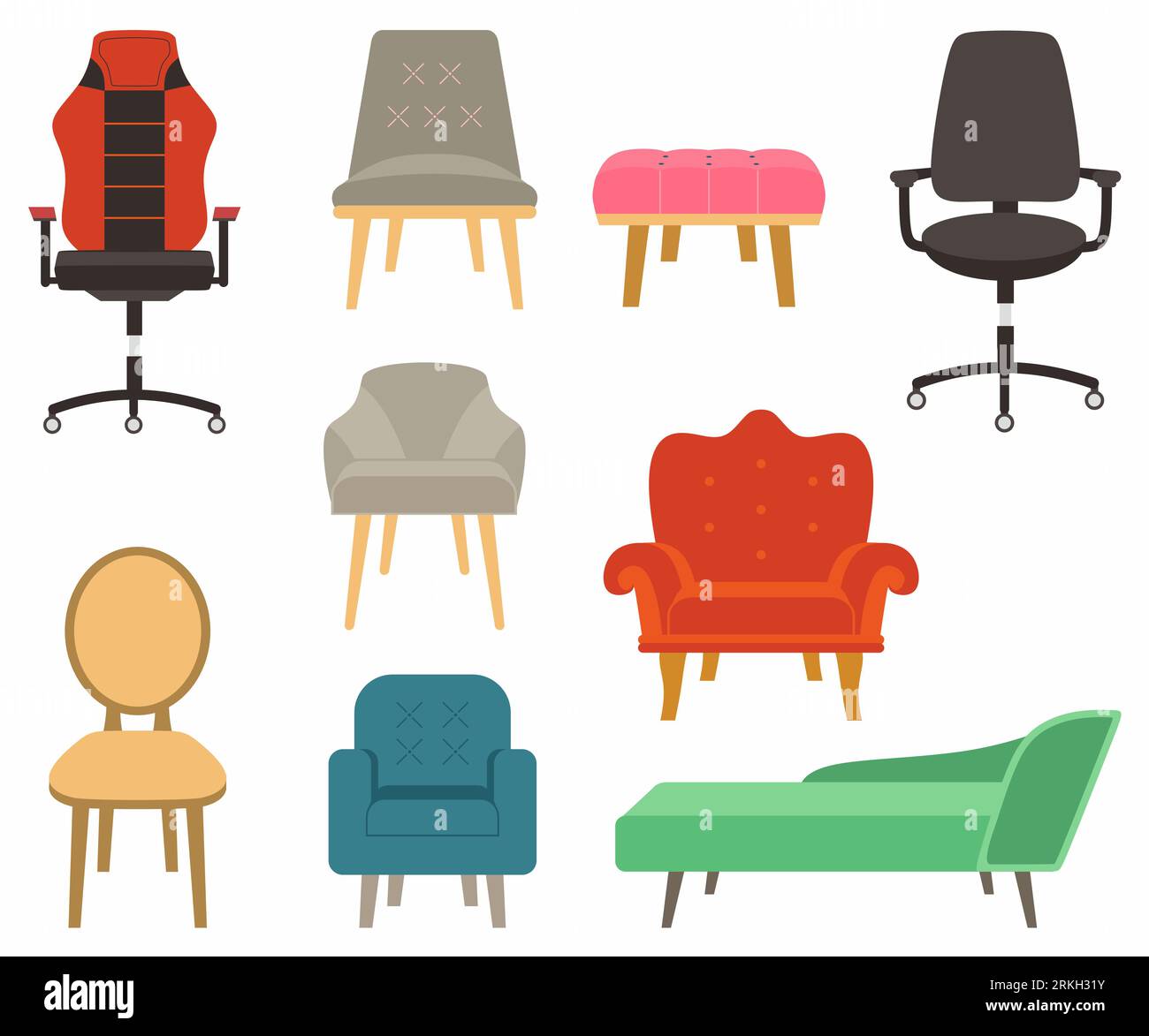 Empty chairs sofas Stock Vector Images - Alamy