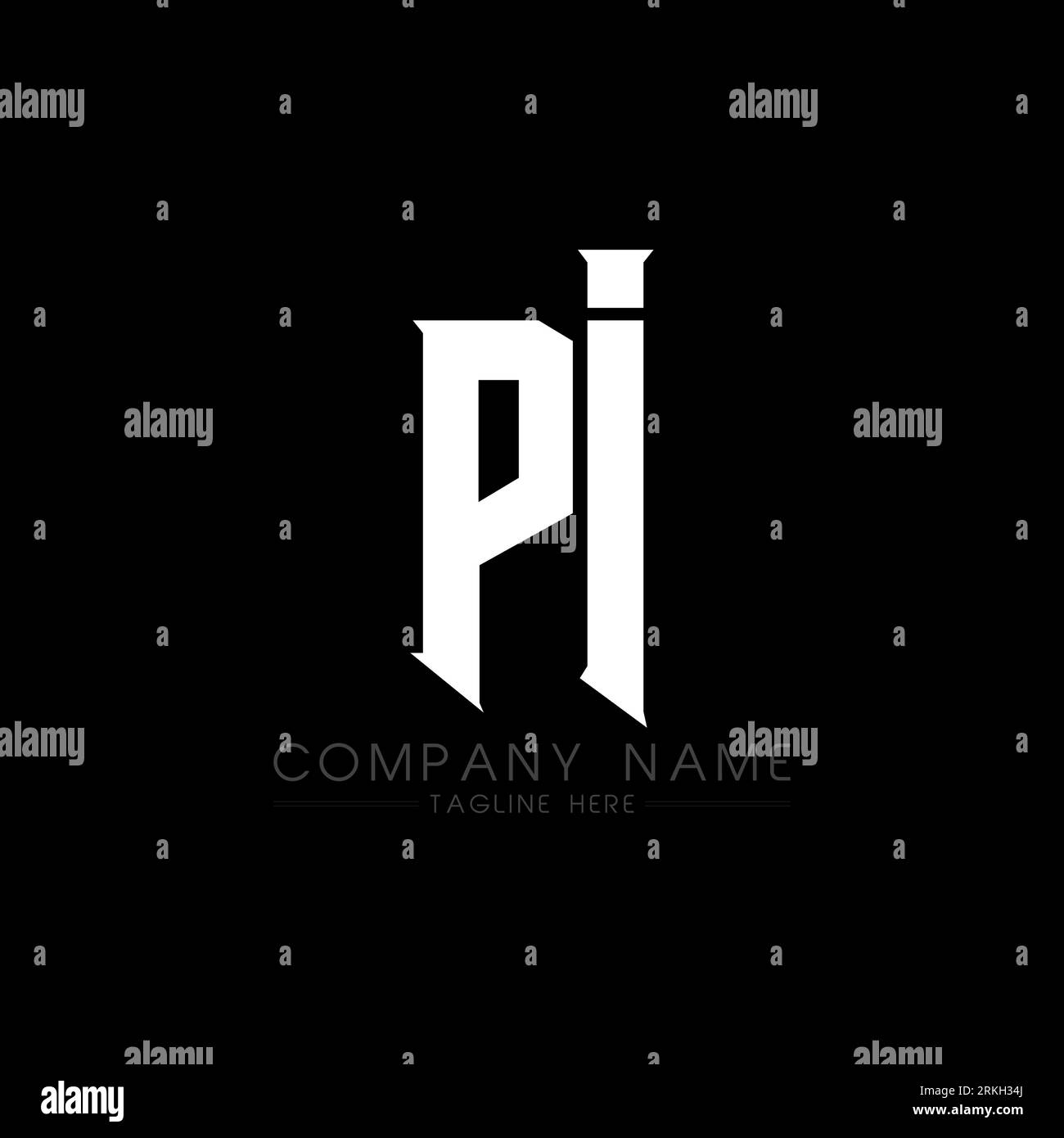 PI Letter Logo Design. Initial letters PI gaming's logo icon for technology companies. Tech ...
