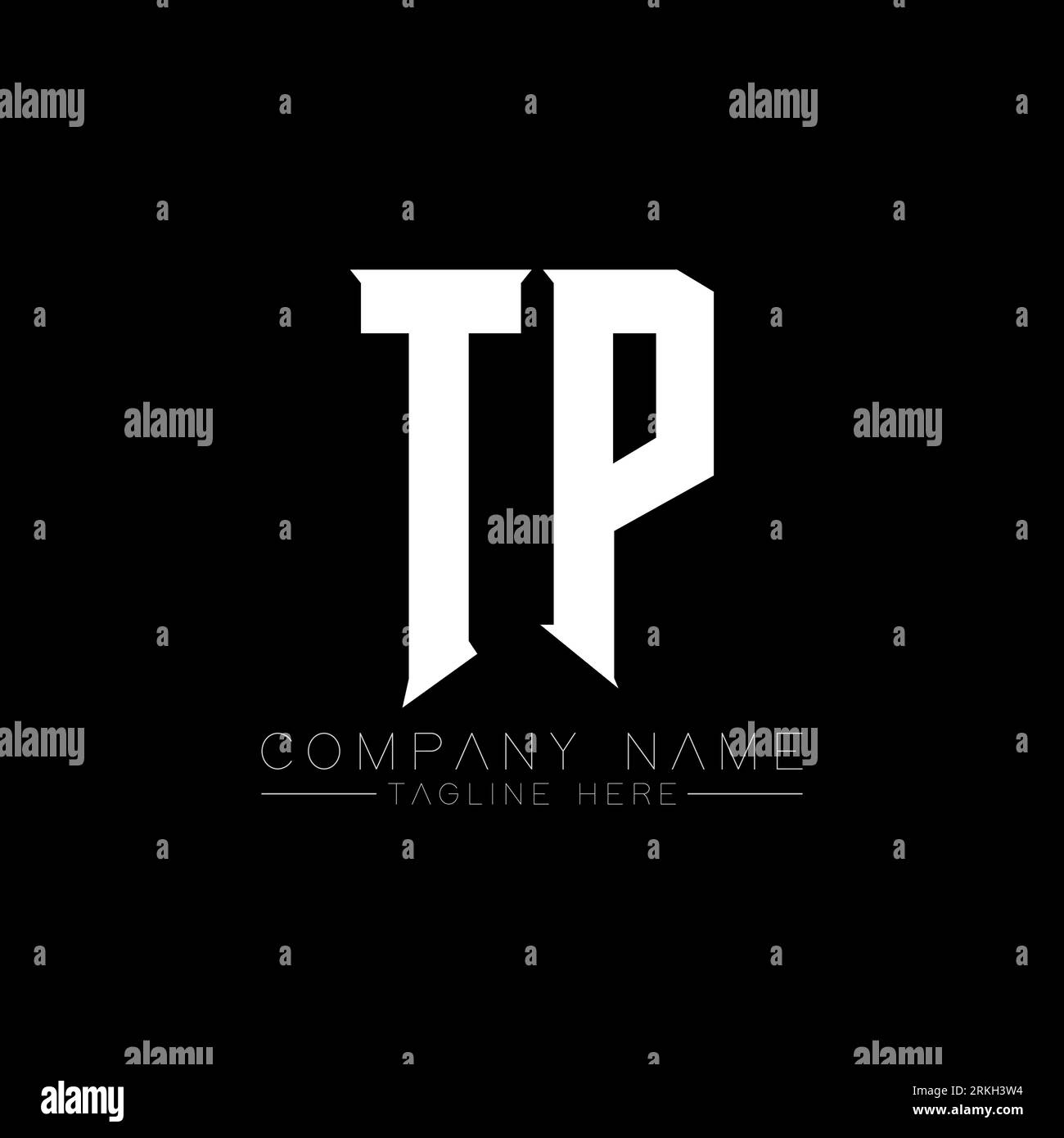 TP Letter Logo Design. Initial letters TP gaming's logo icon for ...